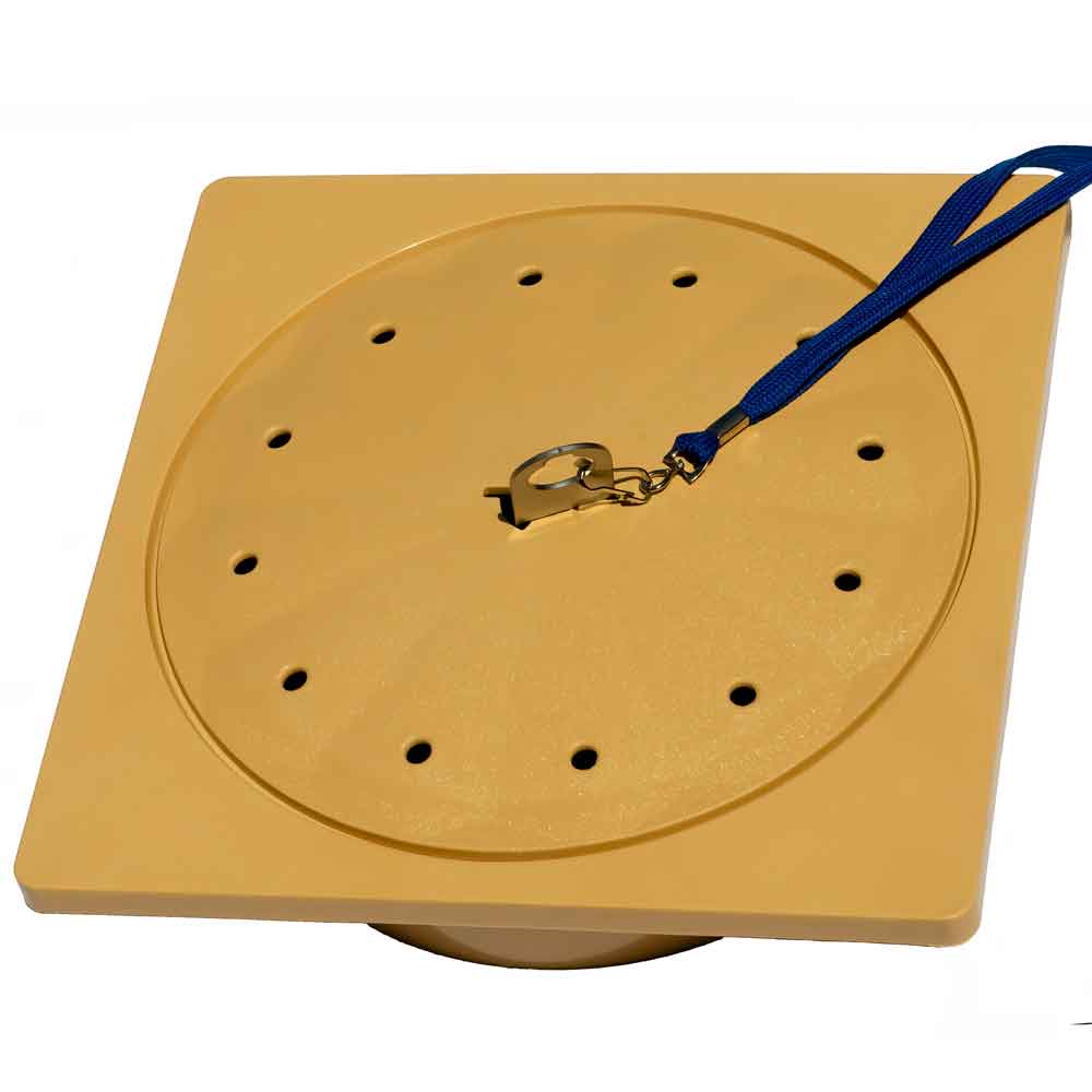Deck lid and Dress ring - Beige Square - International Pool Products